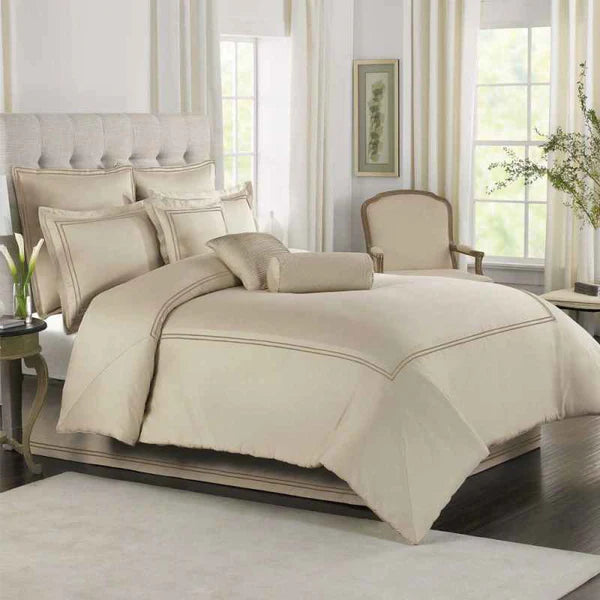 Baratta Stitch Duvet Set - Beige & Golden (108) – Rangooli